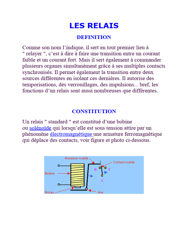Définition et Types de Relais | PDF | Maison et jardin