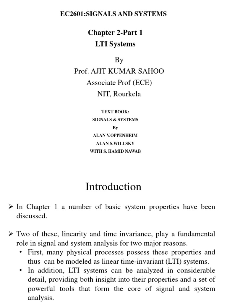 Lecturer 6 Signals & Systems | PDF