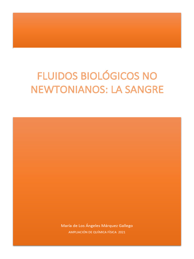 Fluidos Biológicos No Newtonianos-La Sangre | PDF | Sangre | Viscosidad
