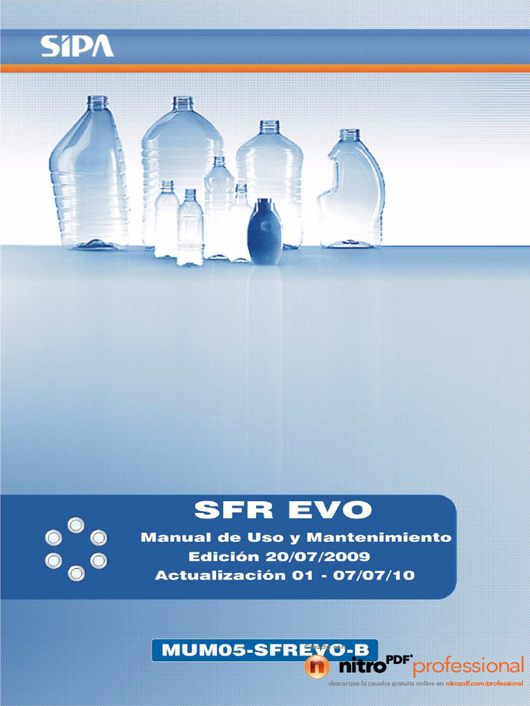 Manual de Uso y Mantenimiento SFR20 EVO | PDF | Rodamiento (Mecánico ...