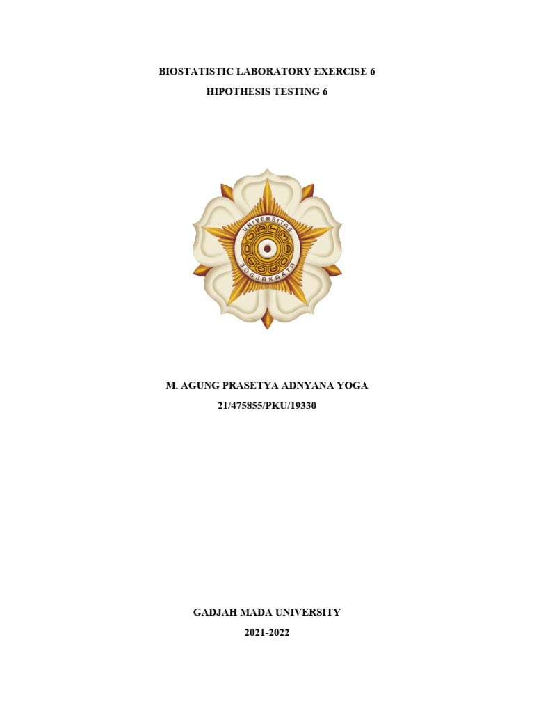Biostatistic Laboratory Exercise 6 | PDF | Comorbidity | Chi Squared Distribution