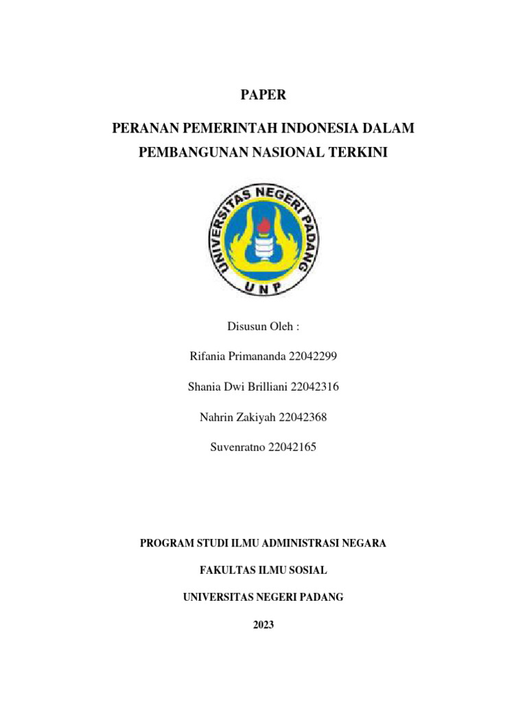 Paper Kelompok 7 Adm Pembangunan | PDF