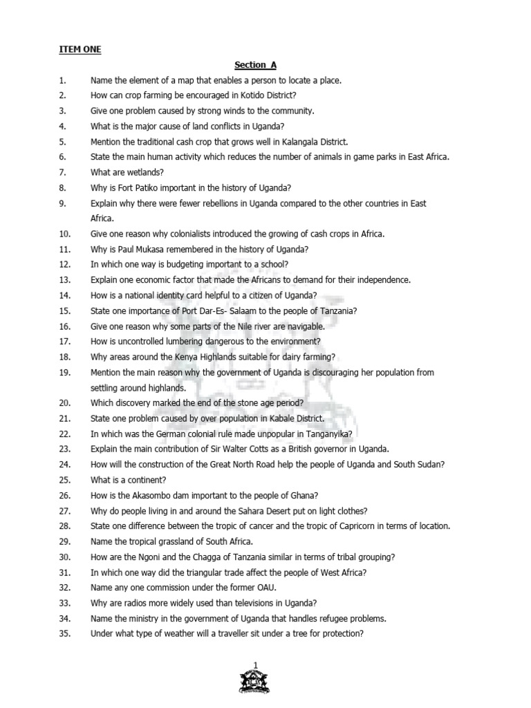 P7 SST Questions and Answers 2023 | PDF | Travel