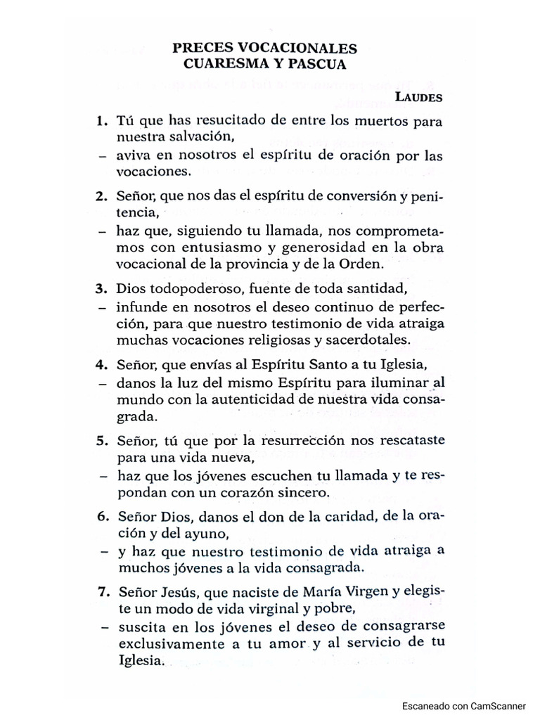 Preces Cuaresma y Pascua | PDF