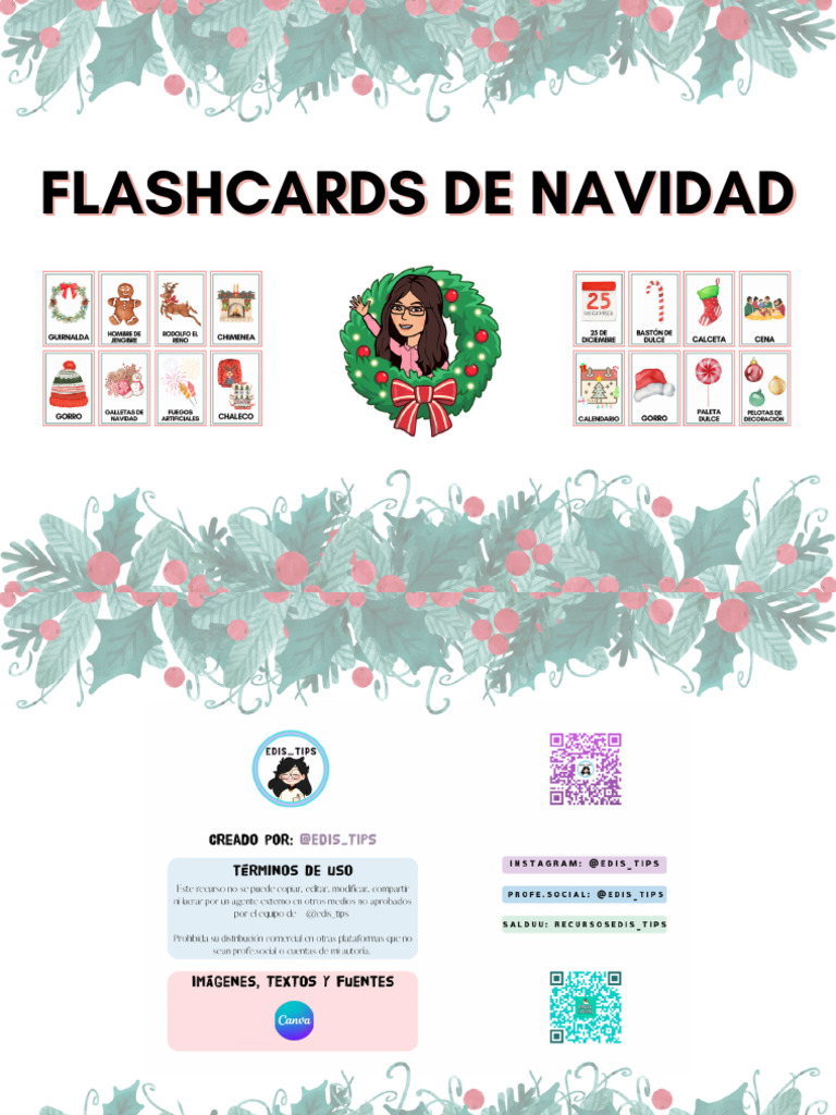 Flashcards de Navidad para Aprender | PDF
