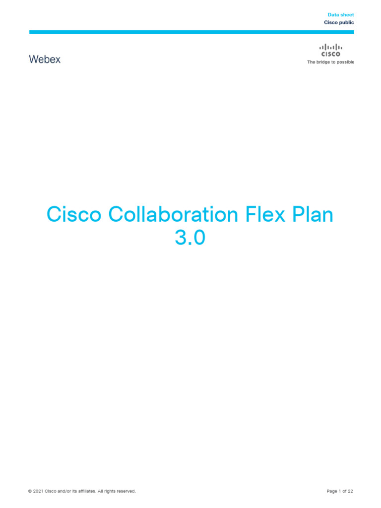 Cisco Collaboration Flex Plan 3.0 | PDF | Cloud Computing | Virtual ...