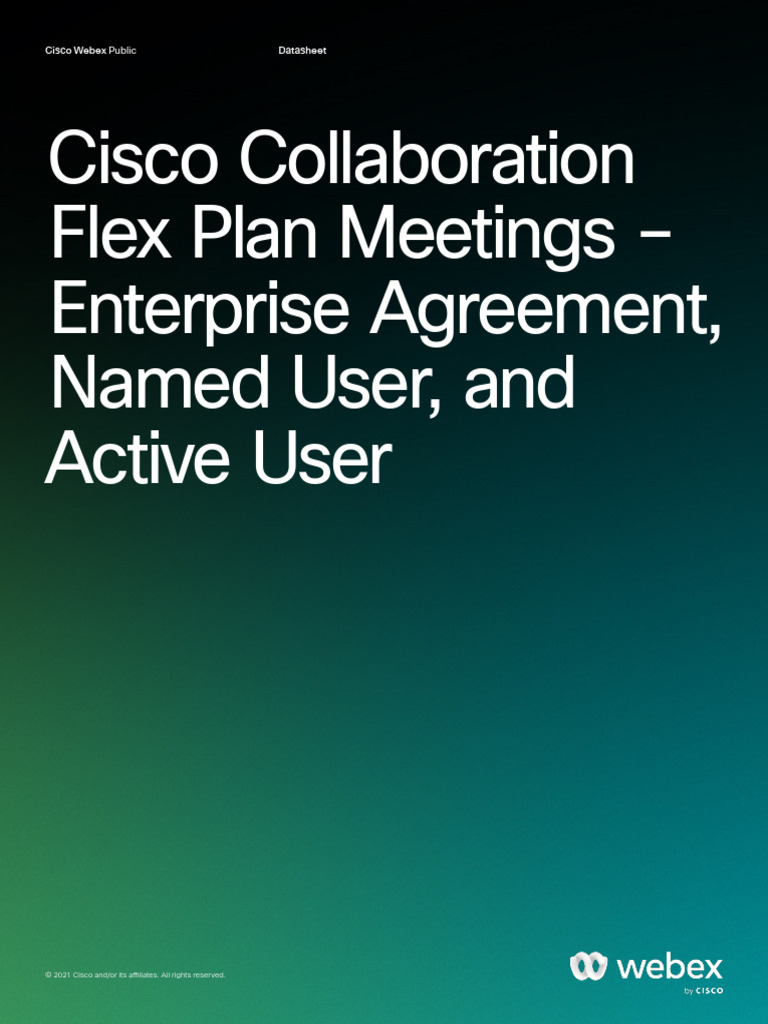 Cisco Collaboration Flex Plan Meeting | PDF | Cloud Computing | Voice Over Ip