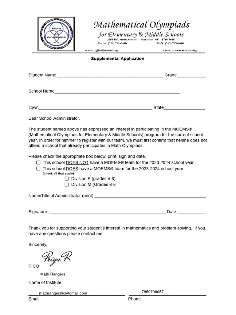 Institute Requirements Forms 23 24c | PDF