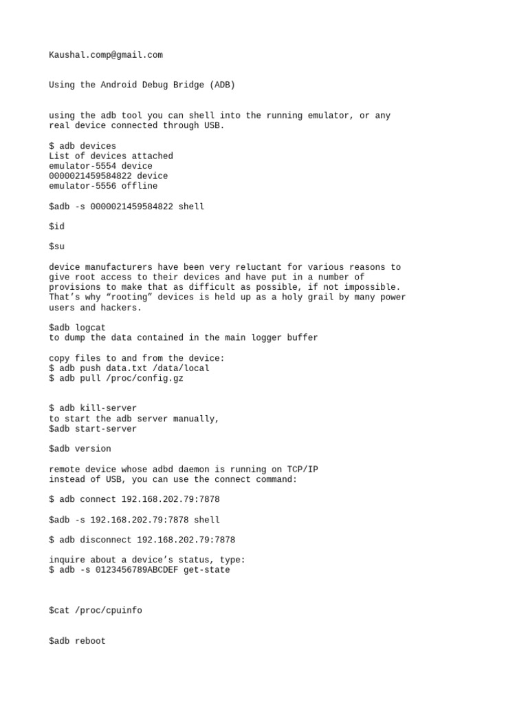 Adb Command Pdf
