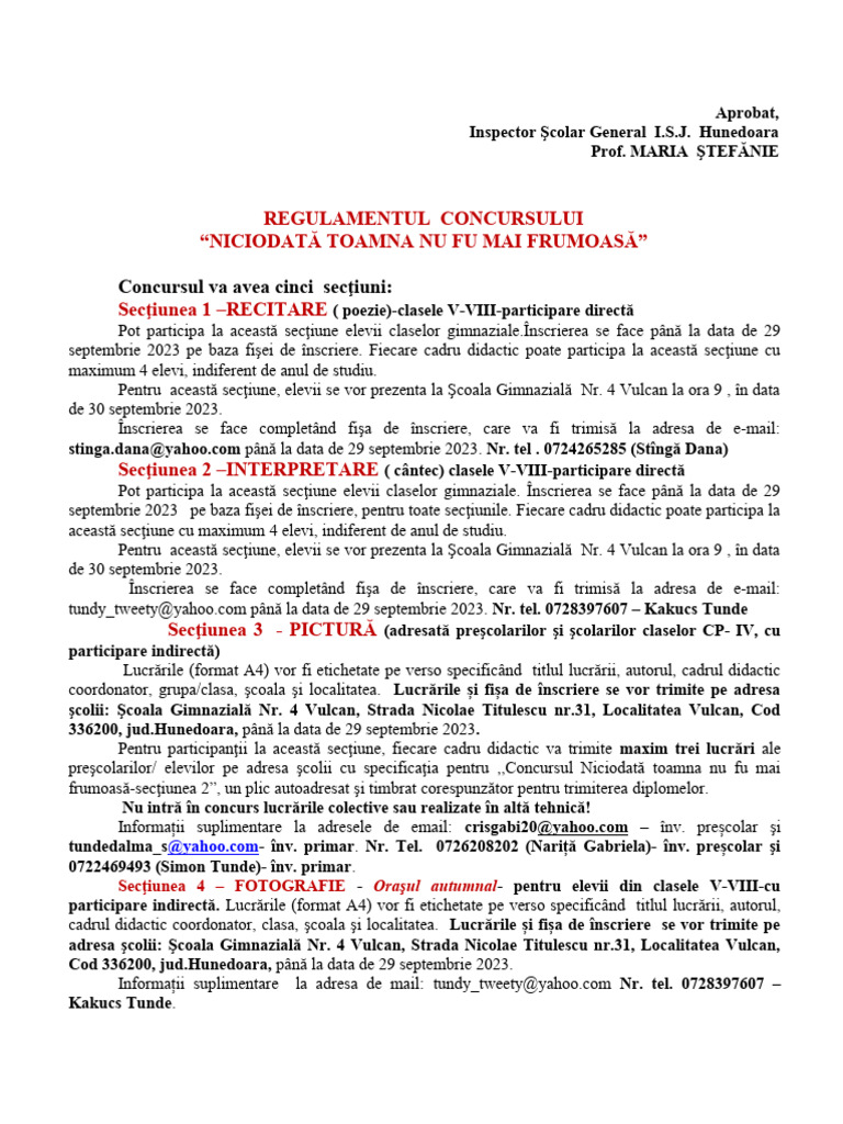 Regulament Nicto 2023 | PDF