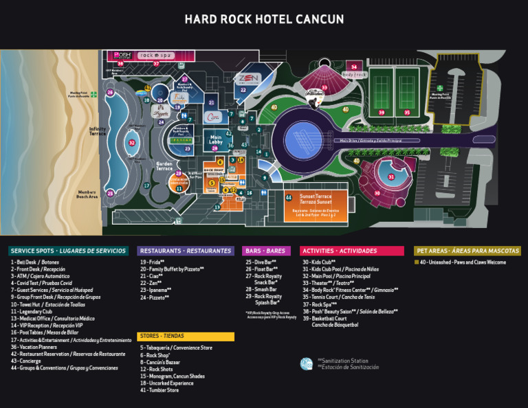 Resort Map Hard Rock Hotel Cancun | PDF
