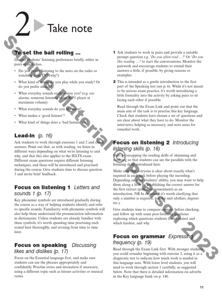 IELTS Foundation Listening and Speaking Guide | PDF | International ...