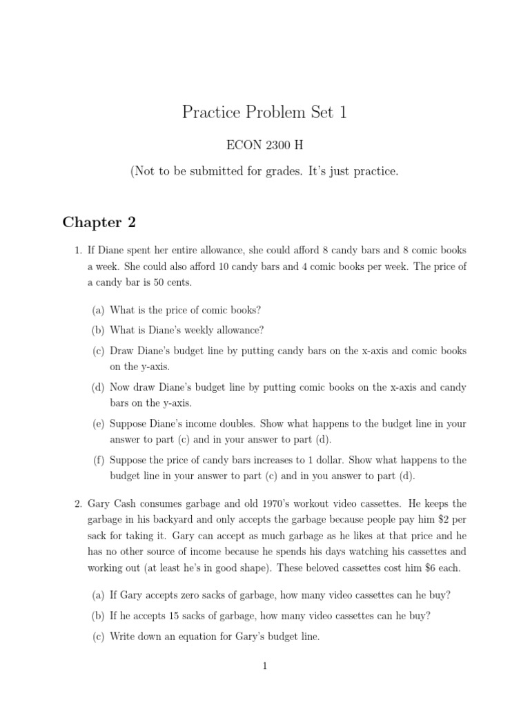 Problem Set 1 Pdf Economics Economies