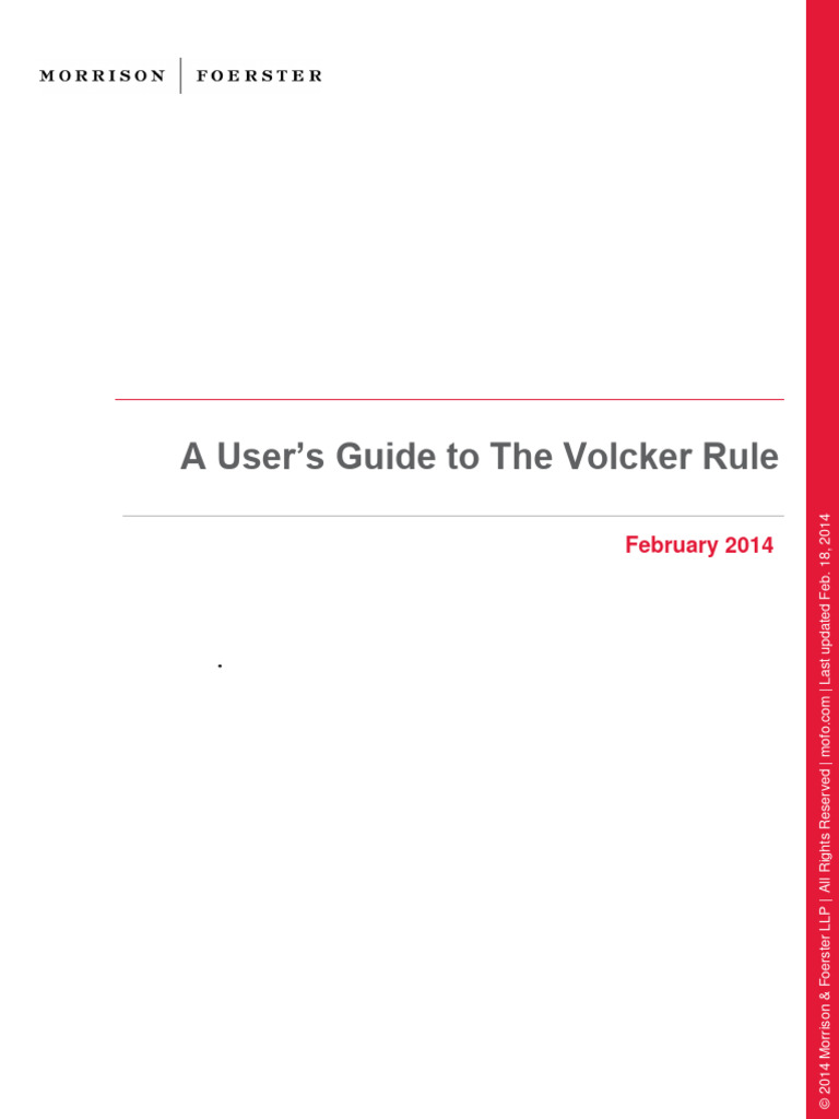 Volcker Rule Compliance Guide | PDF