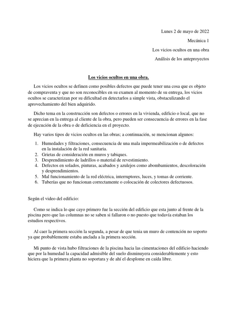 Vicios en La Construccion | PDF | Estadio