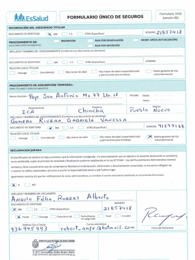 Formulario 1010 V 06 | PDF