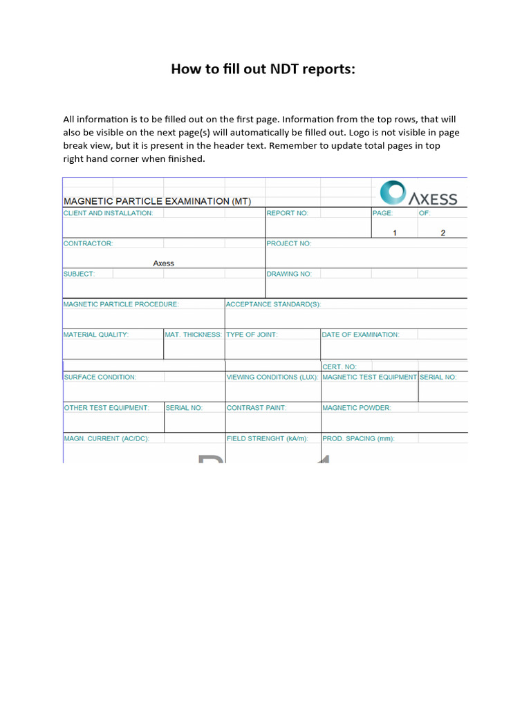How To Use NDT Templates | PDF