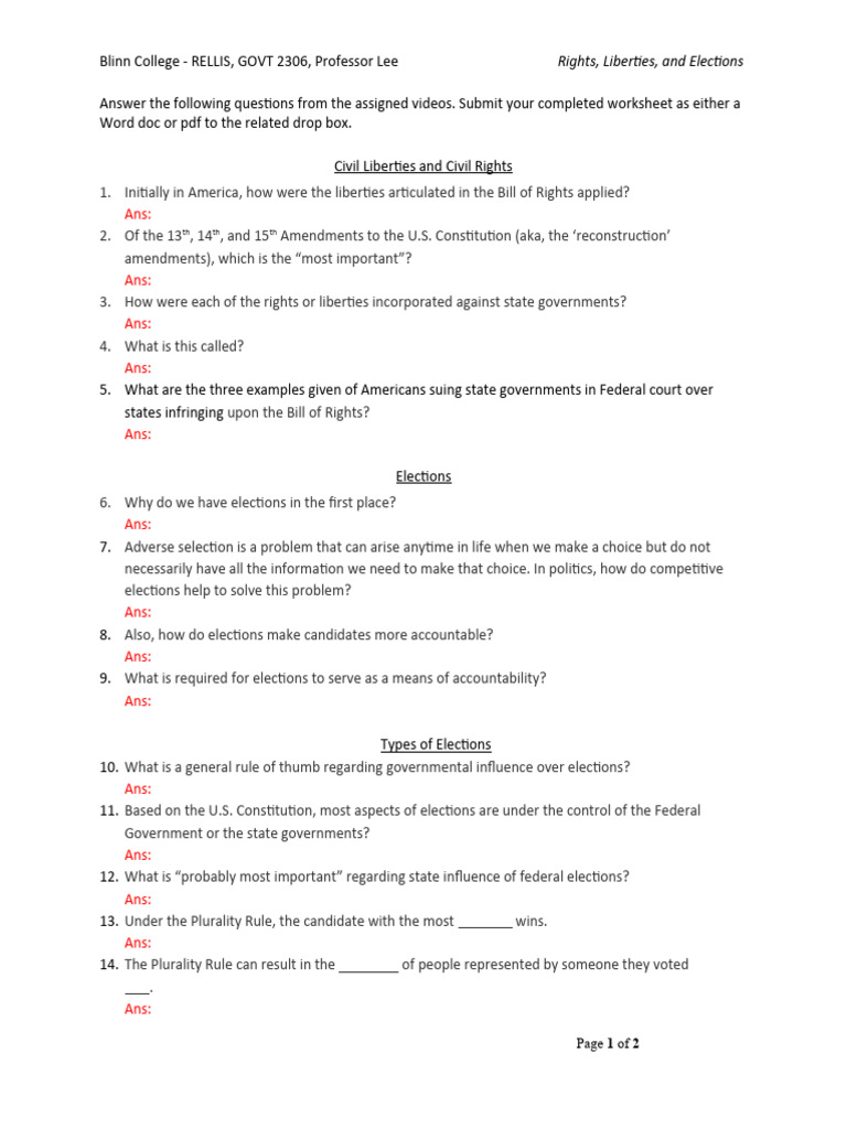 5 - LRE Video Worksheet Spr2022 - STUDENTS | PDF | United States Bill ...