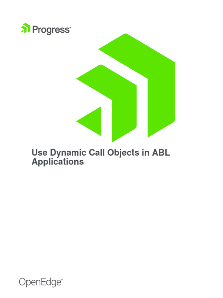 Openedge Abl Dynamic Call Objects | PDF | Library (Computing ...