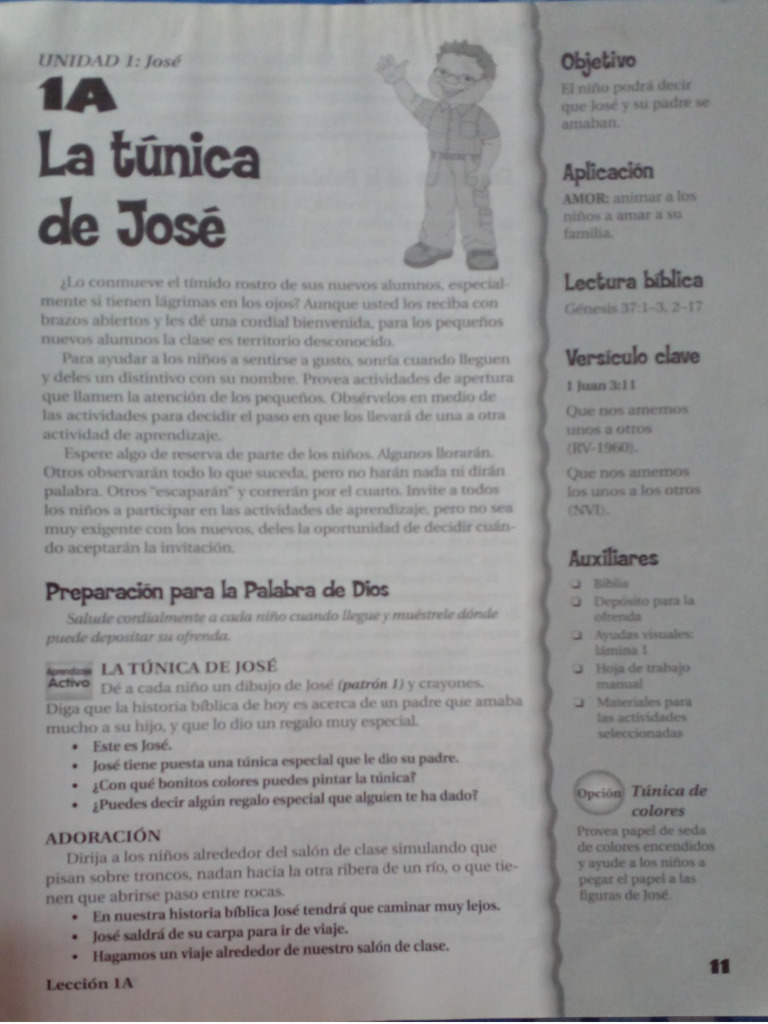 Lec. 1a La Tunica de Jose | PDF