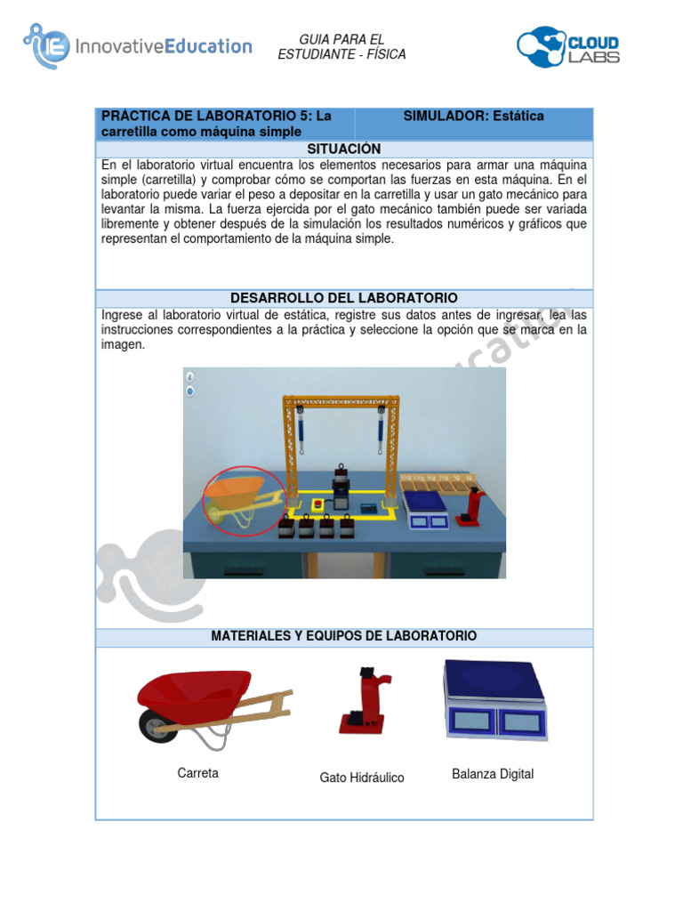 1 - La Carretilla Como Maquina Simple - Estudiante | PDF 1 - La Carretilla Como Maquina Simple - Estudiante | PDF