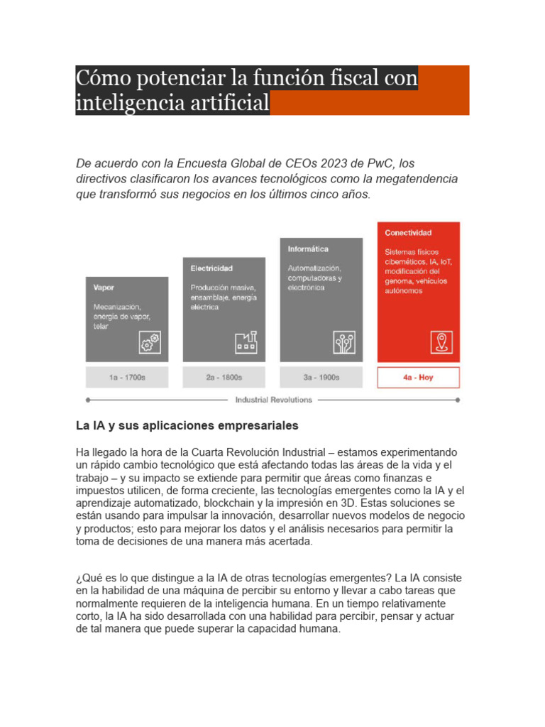 Cómo Potenciar La Función Fiscal Con Inteligencia Artificial | PDF ...