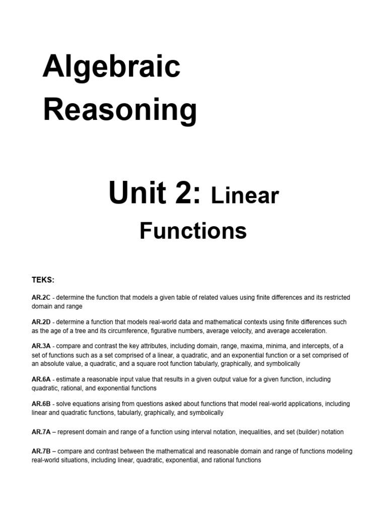 Unit 2 Note Packet | PDF