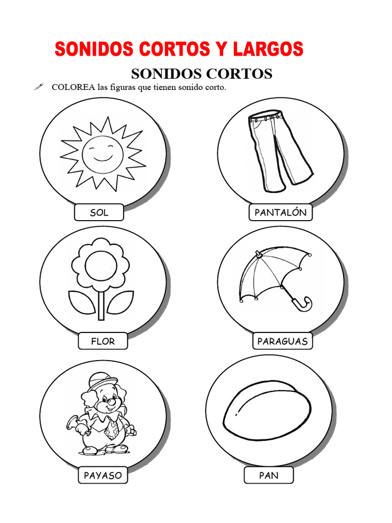 Sonidos Cortos y Largos para Ninos de 3 Anos | PDF
