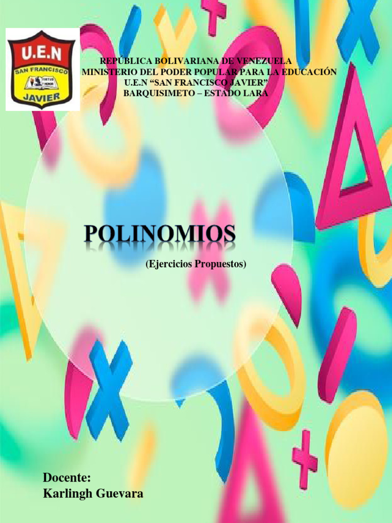 Guia de Ejercicios Polinomios 2023 | PDF Guia de Ejercicios Polinomios 2023 | PDF
