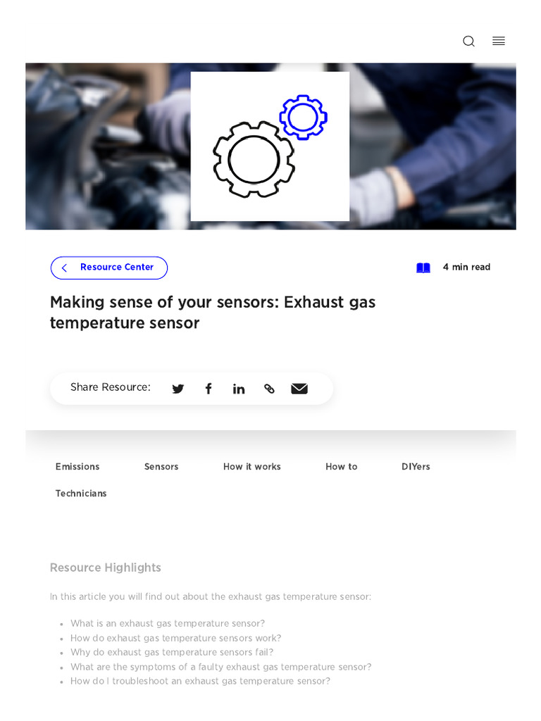 Exhaust Gas Temperature Sensor | PDF