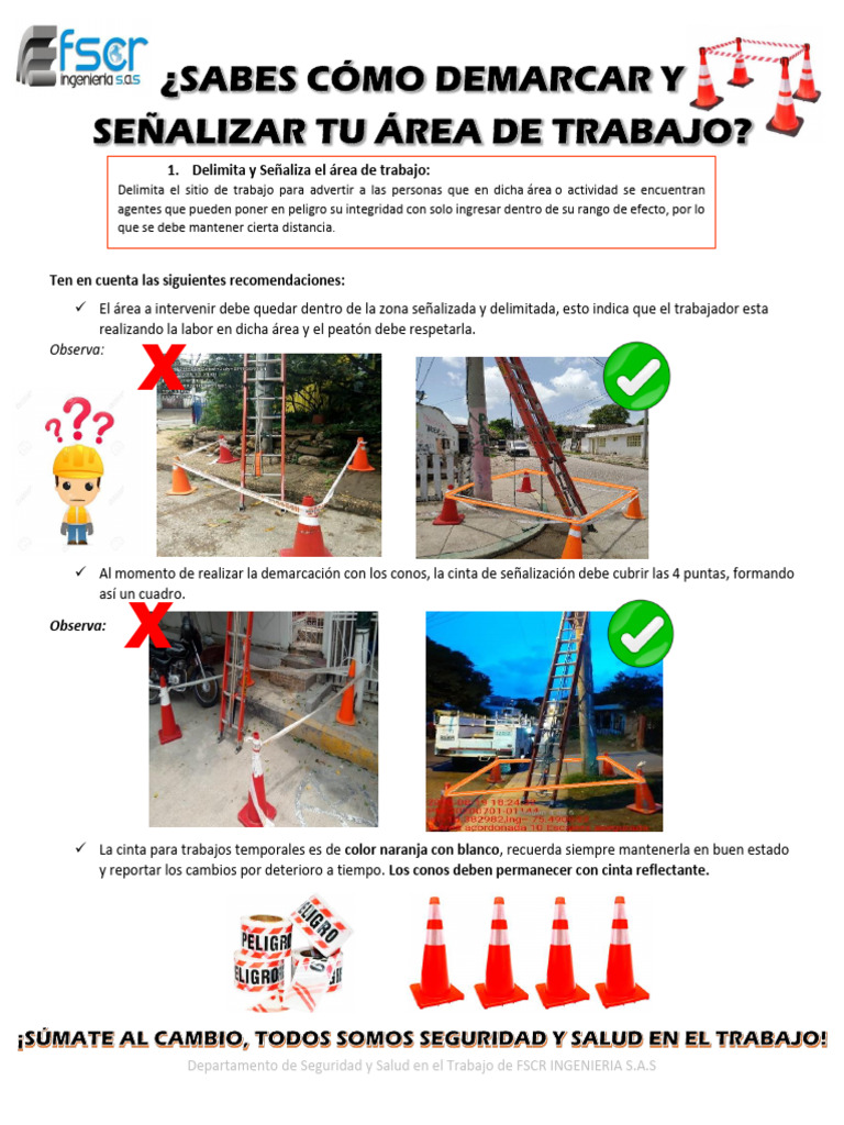 Señalizacion de Area de Trabajo | PDF