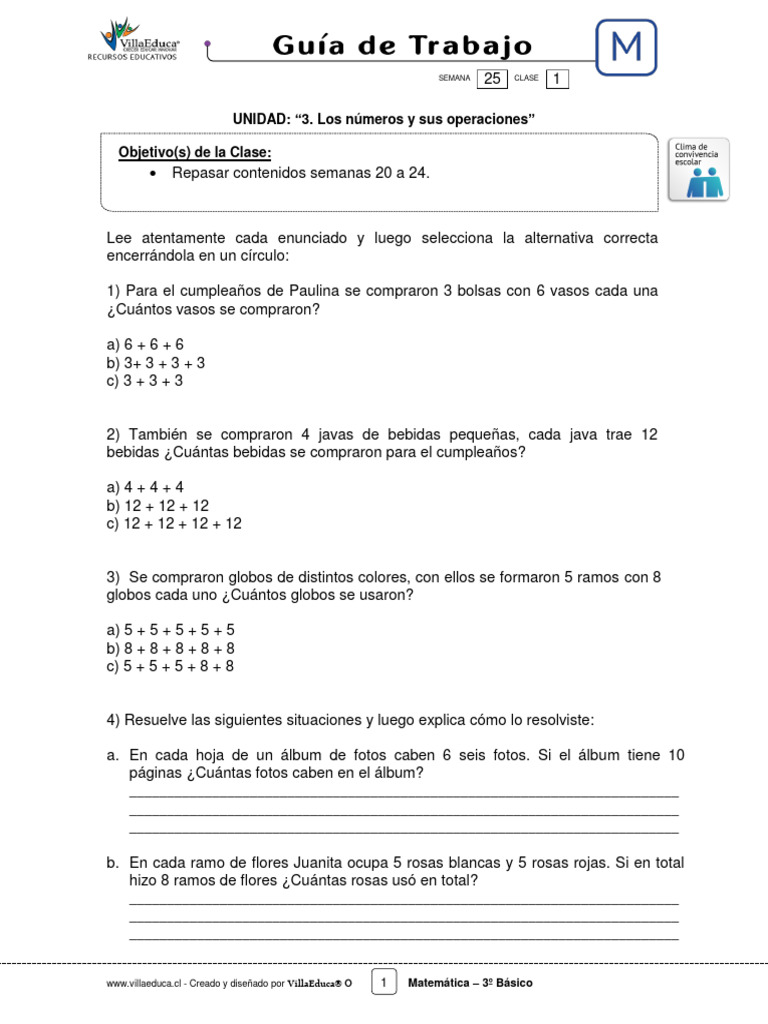 3b Prueba de Repaso Multiplicacion y Division | PDF | Multiplicación