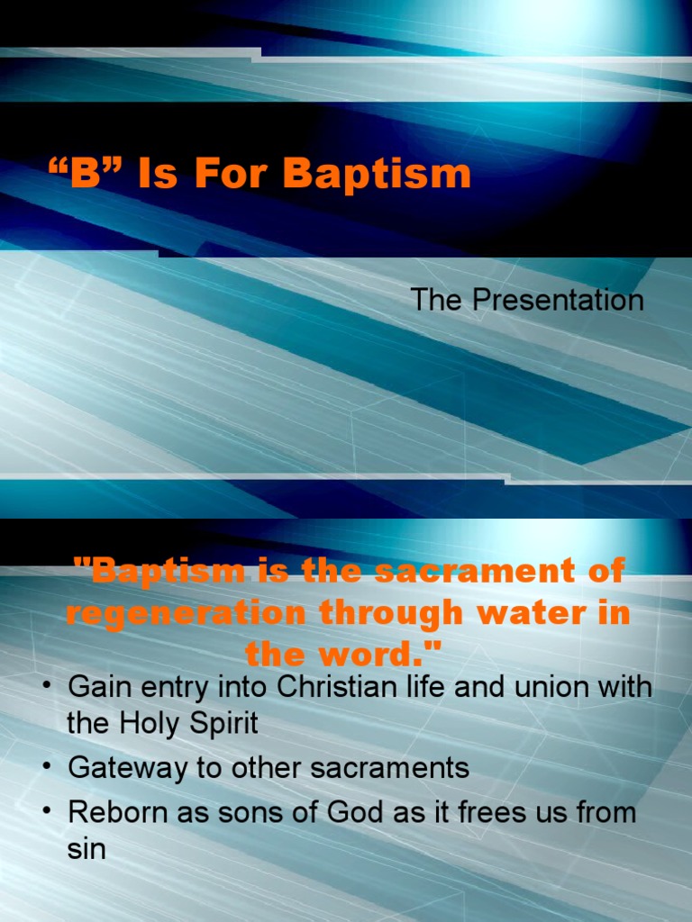 Understanding the Sacrament of Baptism | PDF