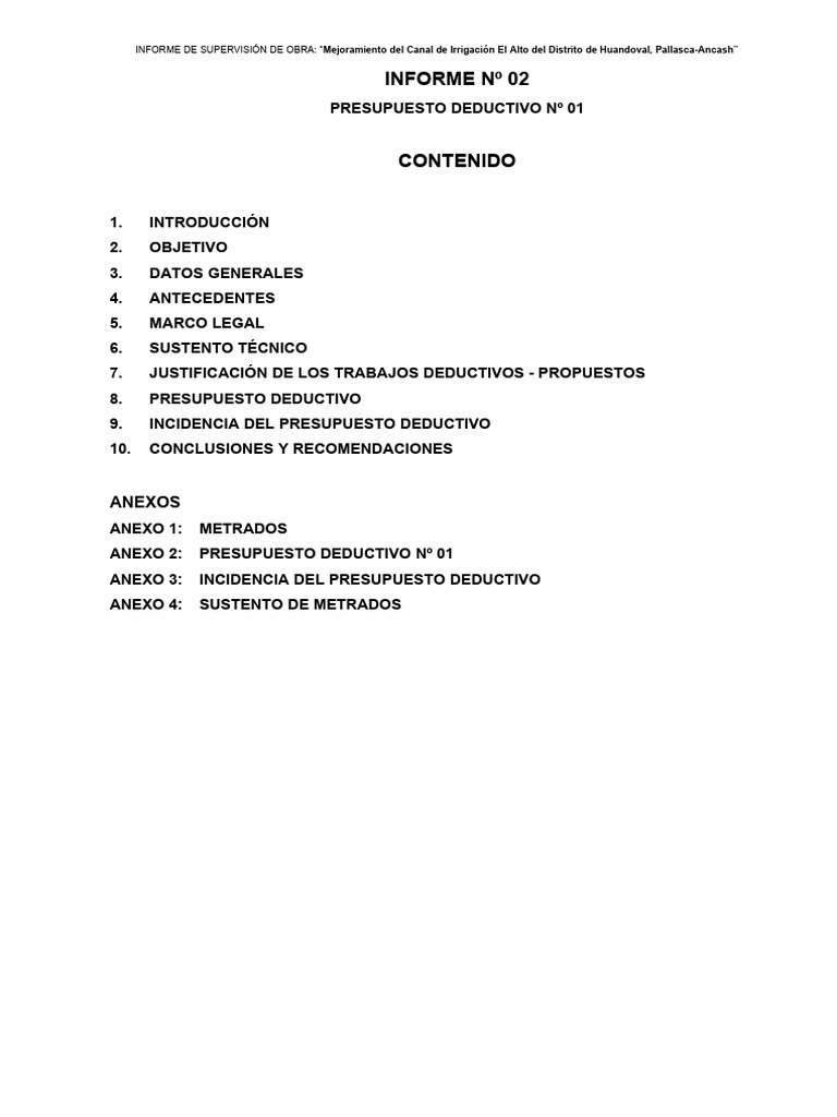 Informe Deductivo #01 - Supervisión | PDF