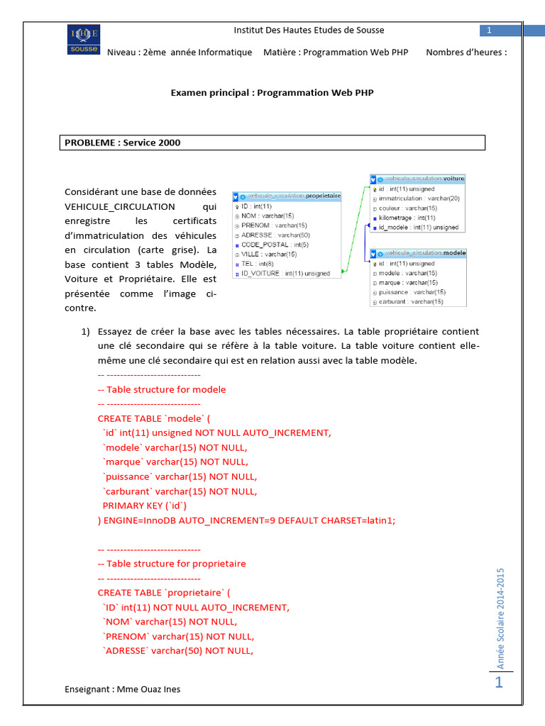 Vdocuments - MX - Examen Principal PHP Correction | PDF | Programmation ...