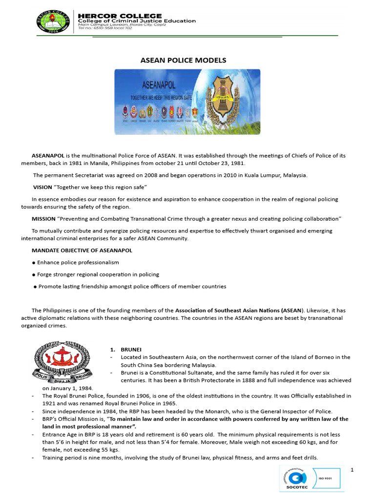 Asean Police Models | PDF | Social Science