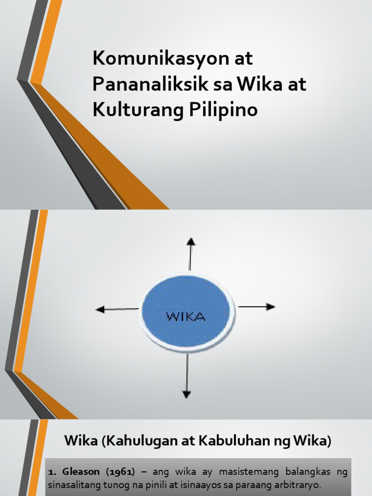 Kahulugan at Kabuluhan NG Wika | PDF