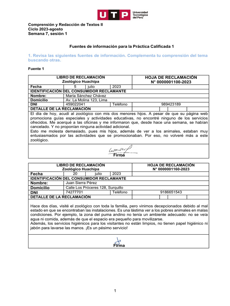 S07 - Fuente de Informacion - Practica Calificada 1 (PC1) | PDF S07 - Fuente de Informacion - Practica Calificada 1 (PC1) | PDF