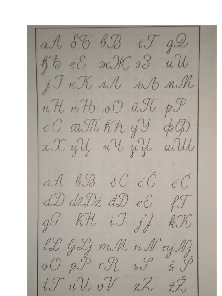 Ćirilica I Latinica Pisana | PDF