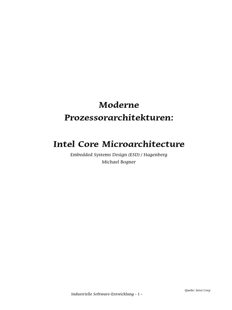 Folien Intel Core Microarchitecture | PDF