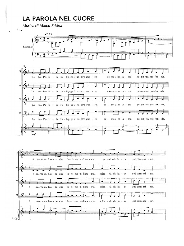 La Parola Nel Cuore Violino | PDF