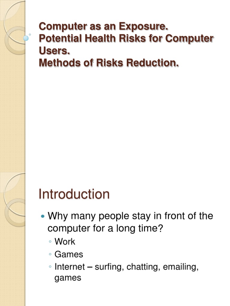 Health Risks of Computer Use & Prevention | PDF | Clinical Medicine ...