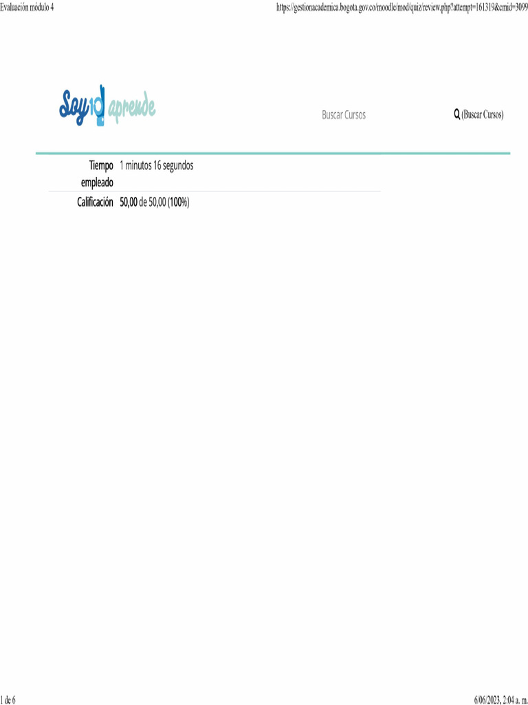 Evaluación Módulo 4 - 1 | PDF