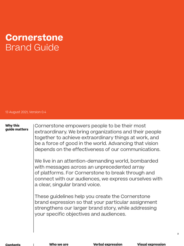 Cornerstone Brand Guidelines Overview | PDF | Arial | Rgb Color Model