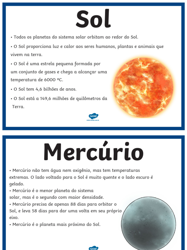 Os Planetas Do Sistema Solar Ver 1 | PDF