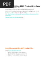 Microsoft Office 2007 Product Key | PDF