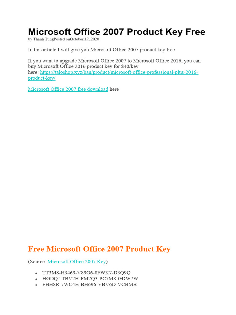 KEY MOffice 207 | PDF
