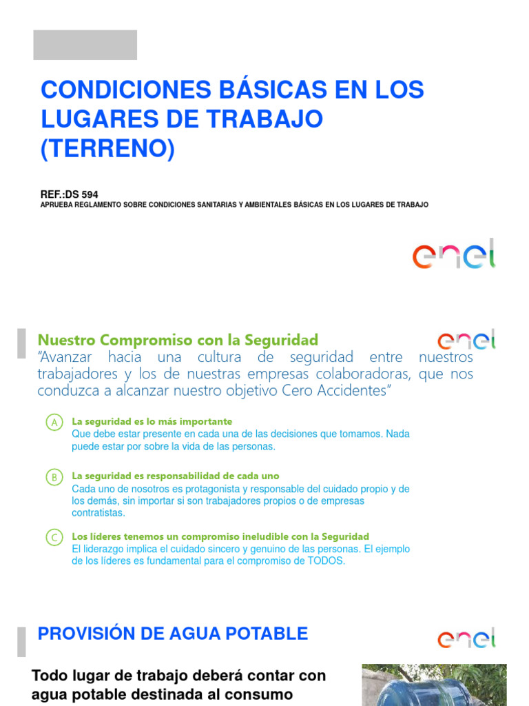 2020 11 16 Condiciones Basicas en Los Lugares de Trabajo Terreno | PDF