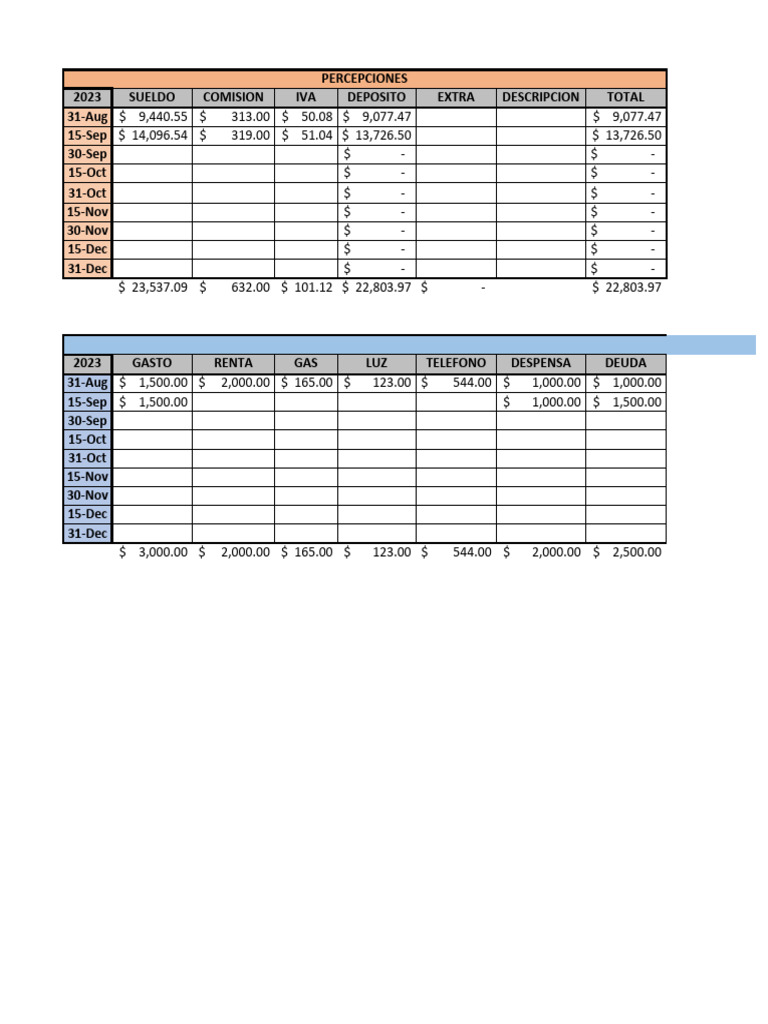 Control Gastos | PDF