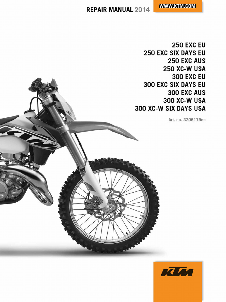2014 KTM 250-300 EXC XC-W Repair Eng | PDF